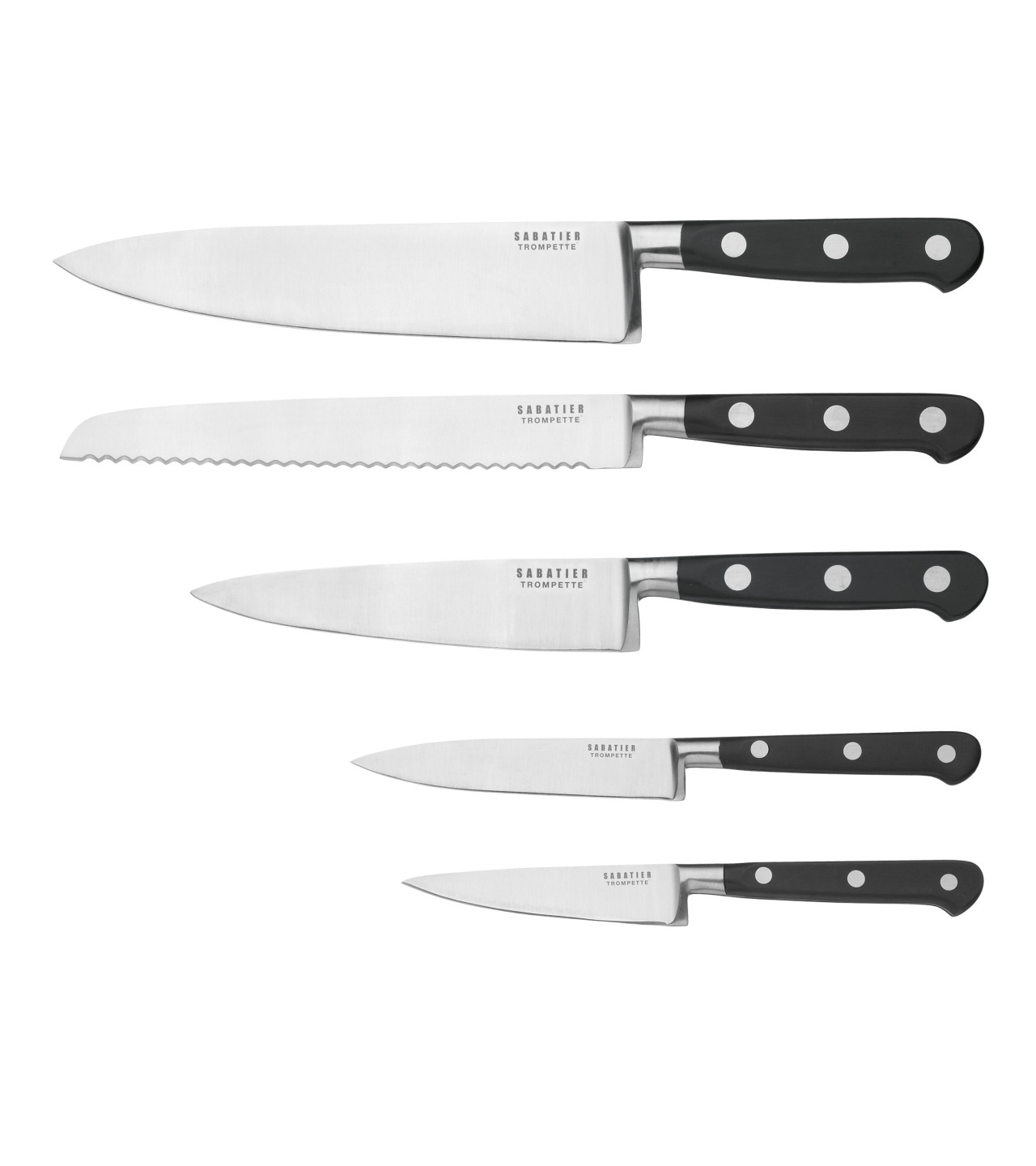 Bloc à Couteaux + 5 Couteaux Sabatier Trompette Richardson ...