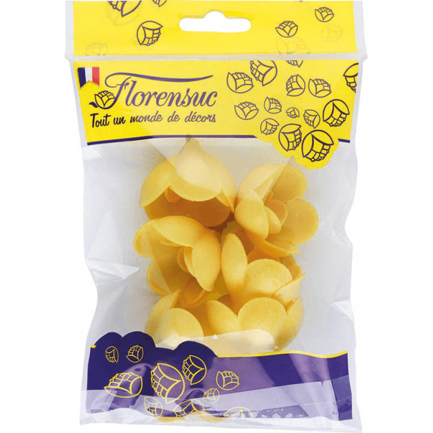 FIN DE SERIE Fleur Azyme Bio Rose Orange 4 cm (x6) Florensuc : achat ...