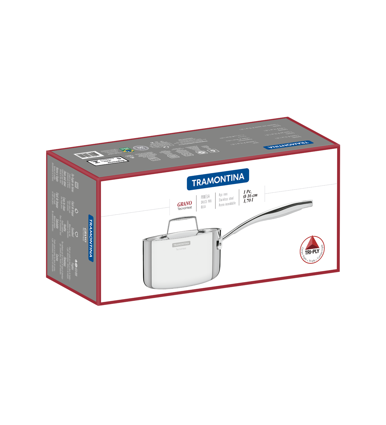 Casserole en Inox Ø 16 cm Grano Tramontina : achat, vente - CuisineAddict