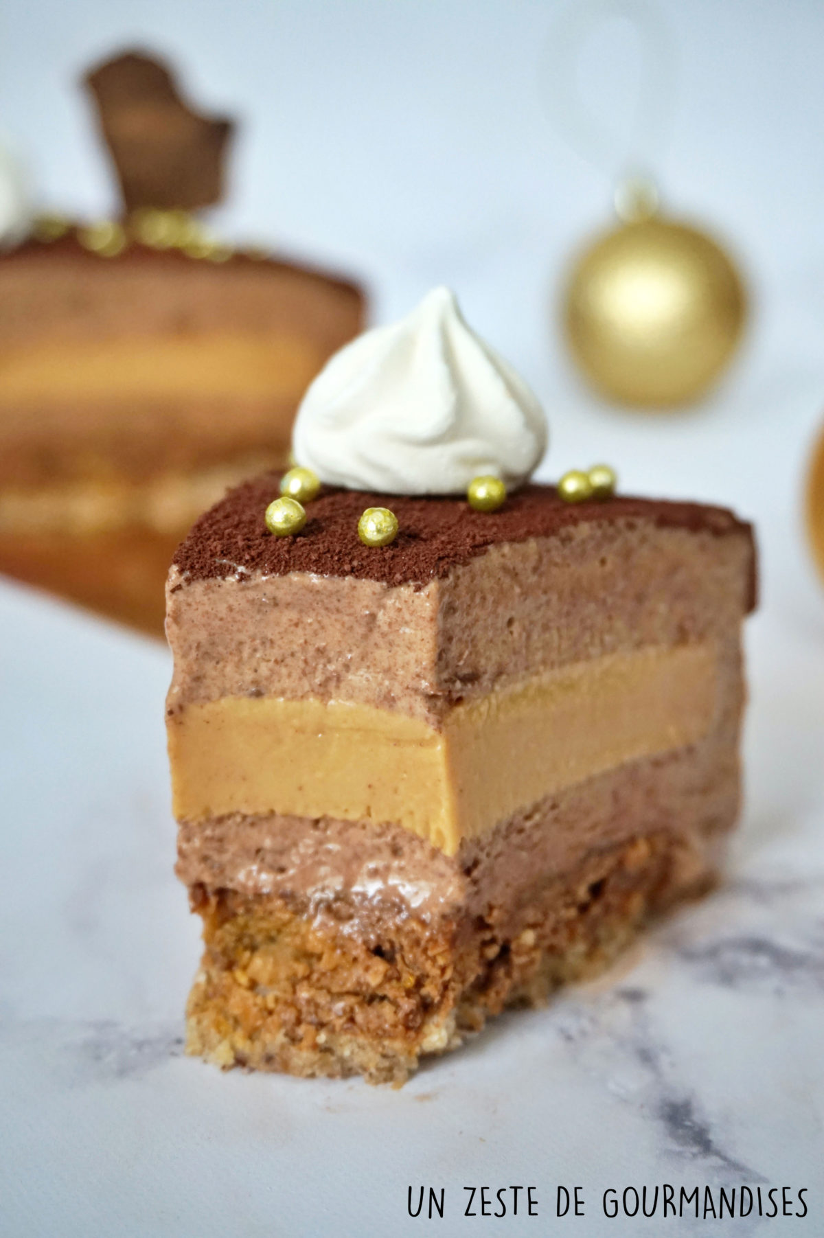 Entremets chocolat caramel